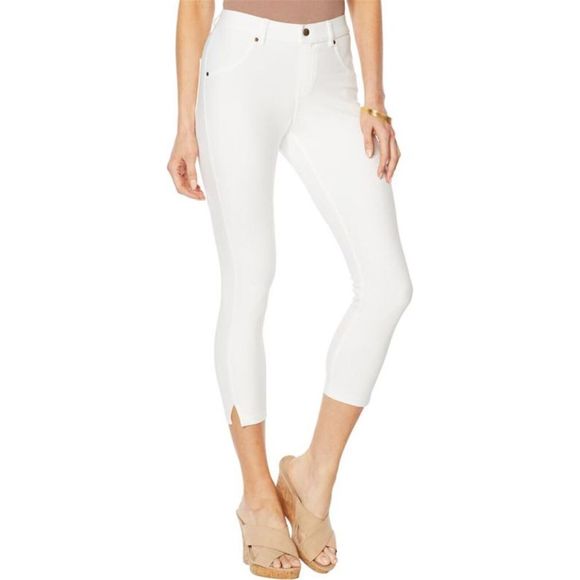 HUE | Jeans | Hue Queen Essential Denim Capri White 648589 | Poshmark